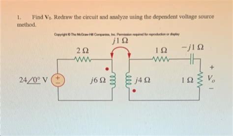 solved find v0 redraw the circuit and analyze using the
