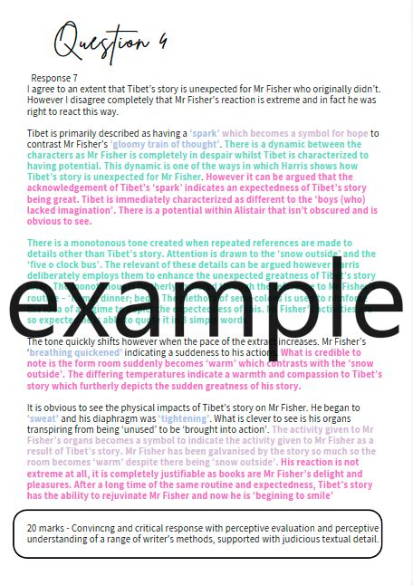 Paper 1 Question 4 Low Level Students Teaching Resources