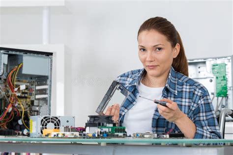 Assembling Hardware Computer Stock Image Image Of Network Technology