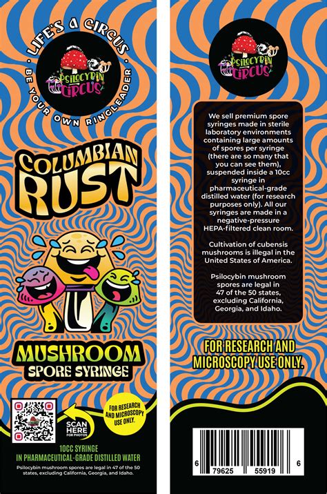 Columbian Rust Spores Psilocybin Circus