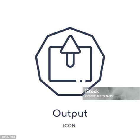 Linear Output Icon From Interface Outline Collection Thin Line Output