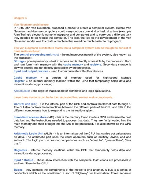 Chapter3 C Omputerscience Igcse Pdf Central Processing Unit