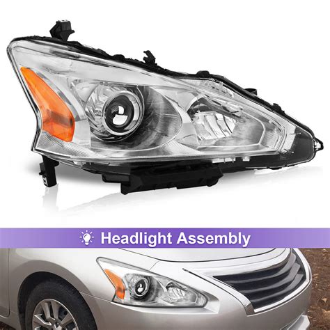 Passenger Side Projector Headlight For 2013 2014 2015 Nissan Altima