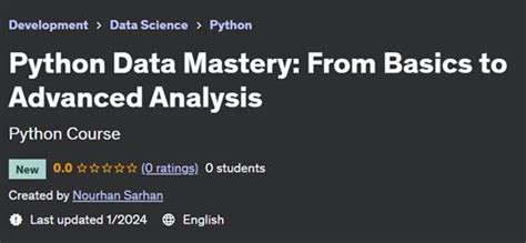 Python Data Mastery From Basics To Advanced Analysis Scriptmafiaorg