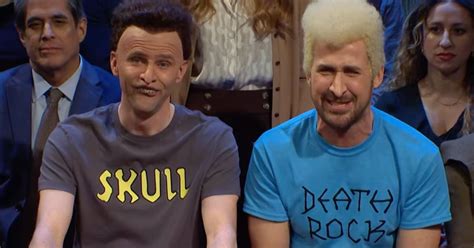 Ryan Gosling Snl Cast Barely Keep It Together In Beavis And Butt Head Sketch