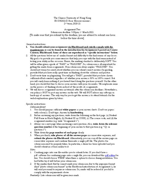 Macro Assignment 2 Pdf Money Supply Money