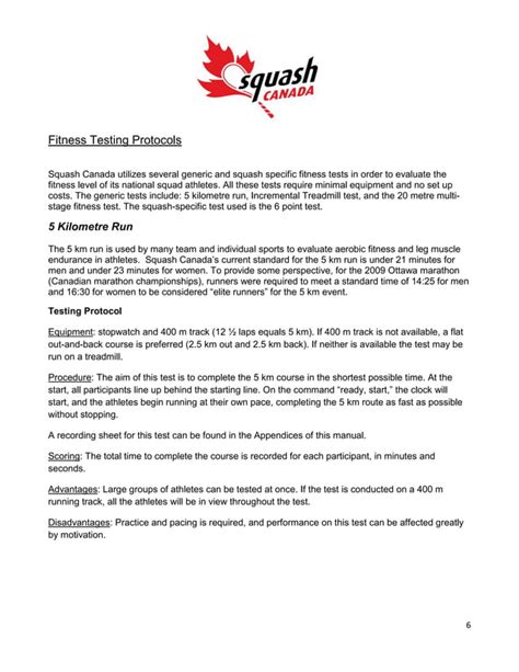 Squash Testing Protocol Manual Pdf