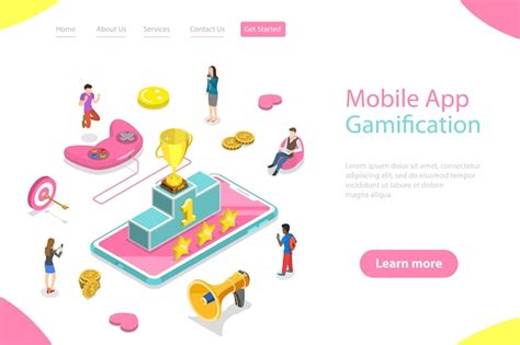 premium vector isometric flat vector landing page template of