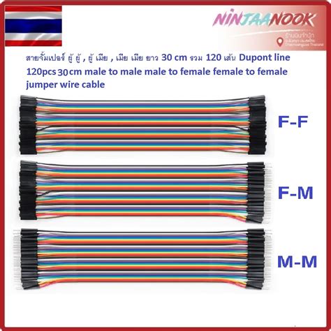 สายจั้มเปอร์ ผู้ ผู้ ผู้ เมีย เมีย เมีย ยาว 30 Cm รวม 120 เส้น