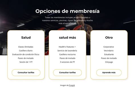 Opciones De Membresía Plantilla Css Por Nicepage
