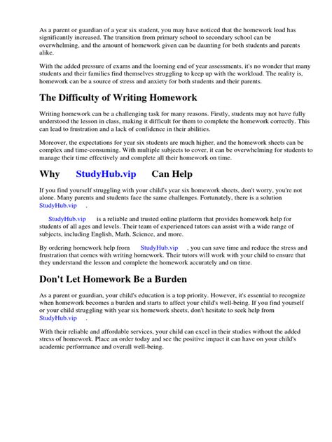 Year Six Homework Sheets Pdf Worksheet Homework