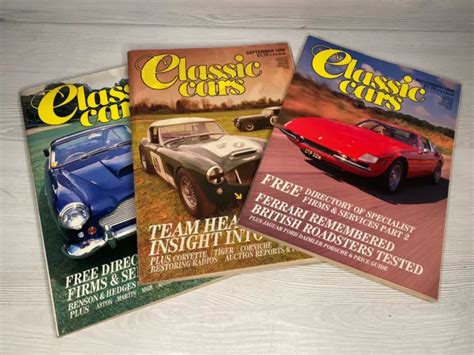 Classic Cars Magazine 1988 Vintage Car Mags Motor Sport Memorabilia £6