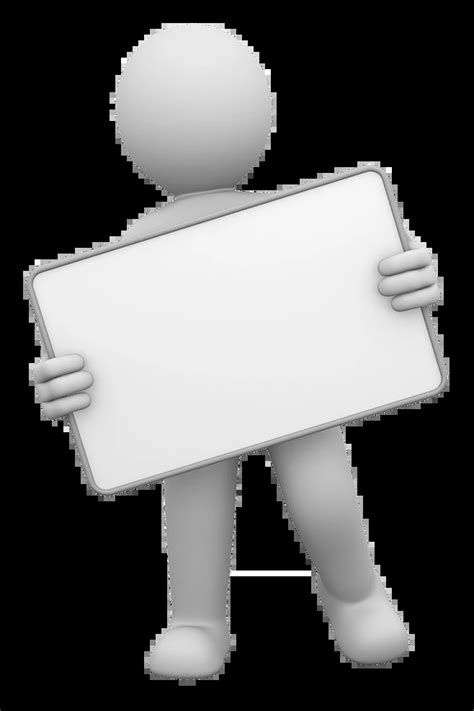 人物图片卡通3d图片 举牌的小人 花瓣网