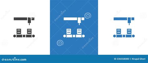 Assembly Line Icon Thin Line Illustration Stock Illustration Illustration Of Colours Factory