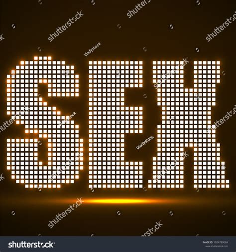 Word Sex Glowing Pixels Vector Illustration Stock Vector Royalty Free 1024789069 Shutterstock