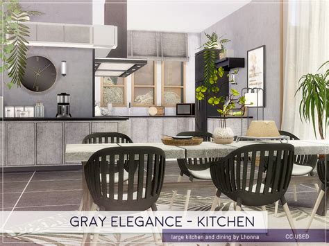 Кухня Gray Elegance - Kitchen Симс 4