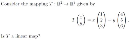 solved consider the mapping t r2 r3 given by 1 0 0 0 0