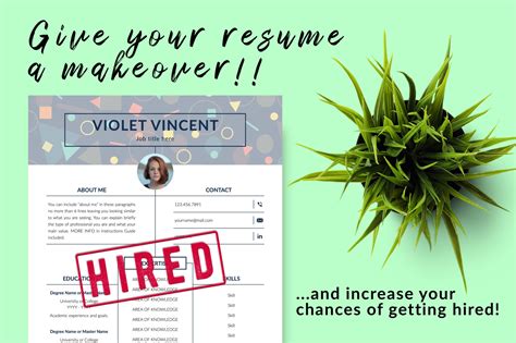 Geometric Pattern CV Format For Microsoft Word Apple Pages Graphicfy