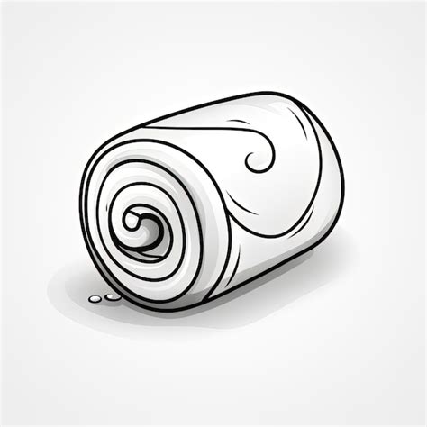 Premium Ai Image A Candy Roll Icon Is On A White Background In The