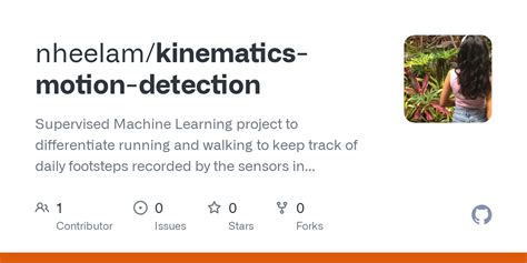 Github Nheelam Kinematics Motion Detection Supervised Machine Learning Project To