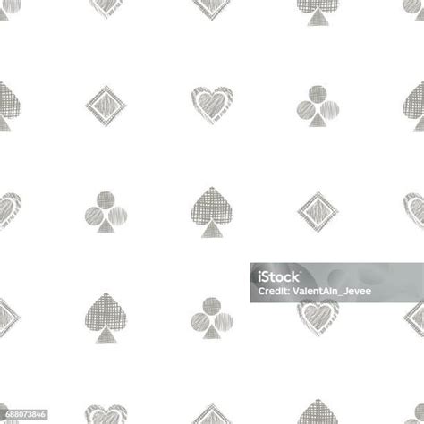 카드 놀이의 아이콘으로 원활한 벡터 기하학 패턴입니다 손으로 배경 질감된 기하학적 그림 그려 포장 웹 배경 벽지 파스텔 그래픽 일러스트 템플릿 가능성에 대한 스톡 벡터 아트