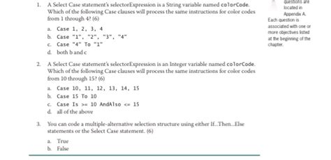 Solved A Select Case Statements Selectorexpression Is A