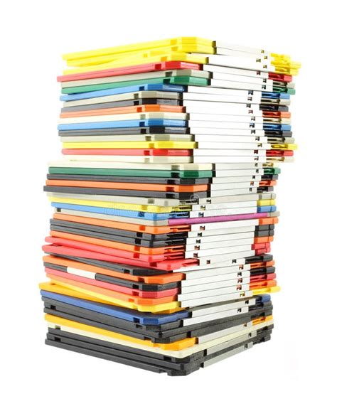 Large Stack Of Computer Floppy Disks Stock Image Image Of White Inch 10895653