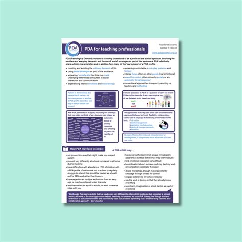 Pda Information Sheet For Teaching Professionals — Neurodiverse Connection