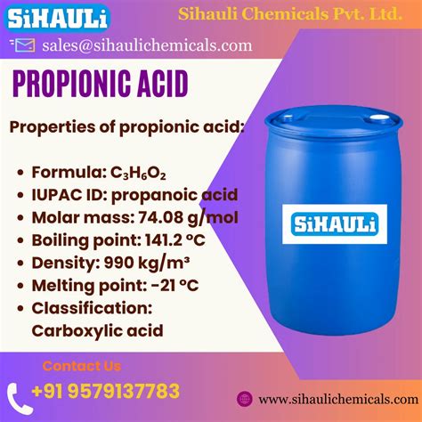 Propionic Acid Propanoic Acid Latest Price Manufacturers And Suppliers