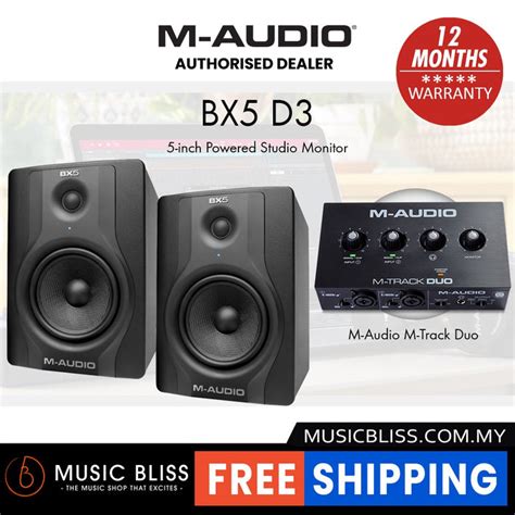 M-Audio BX5 D3 5-inch Powered Studio Monitor - Pair | Music Bliss Malaysia