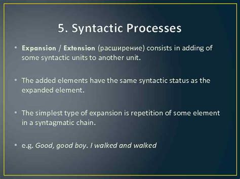 Constituent Structure Of The Sentence Syntactic Processes 1