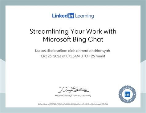 Ahmad Andriansyah On Linkedin Certificate Of Completion