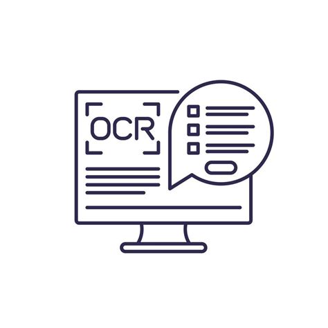 Ocr Software Line Icon Optical Character Recognition 43547793 Vector Art At Vecteezy
