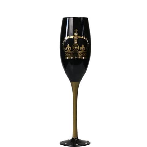 Hand Draw Special Birthday Decor Customization Black Wine Glasses