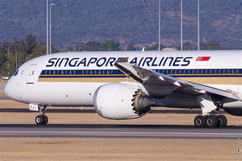 9v Scj Boeing 787 10 Dreamliner Of Singapore Airlines At Perth Airport