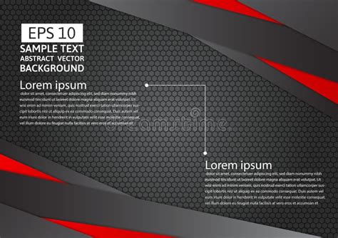Black And Red Triangle Is Overlap Modern Design Vector Abstract Background Stock Vector