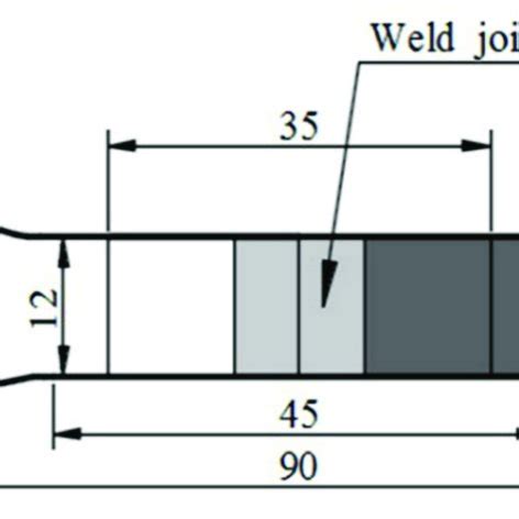 Schematic Diagram With Dimensions Of The Tensile Test Specimen Download Scientific Diagram