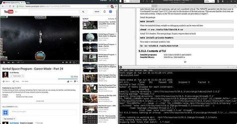 building linux from scratch and watching some scott manley videos