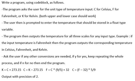 Write A Program Using Codeblock As Follows The