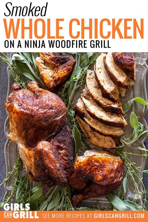 Smoked Whole Chicken On A Ninja Woodfire Grill Recipe Smoked Whole