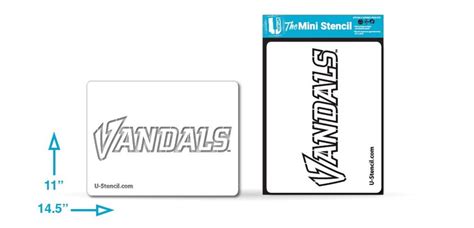 University Of Idaho Vandals Script Mini Stencil Etsy
