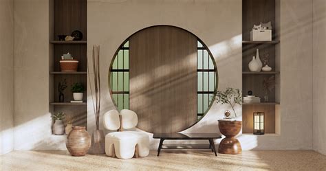 안락 의자 소파와 장식 일본어 현대 방 인테리어 와비사비 스타일3d 렌더링 0명에 대한 스톡 사진 및 기타 이미지 0명 3차원 형태 가구 Istock