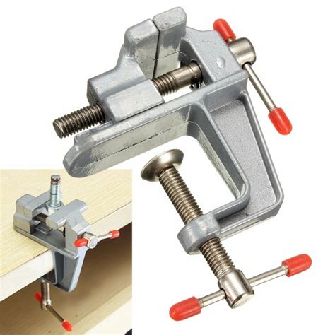 Aluminum Miniature Small Jeweler Clamp On Table Bench Vise Tool Vice