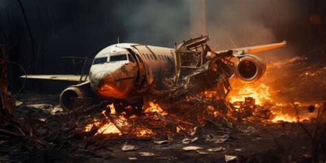 Premium Photo Passenger Plane Crash Generative Ai
