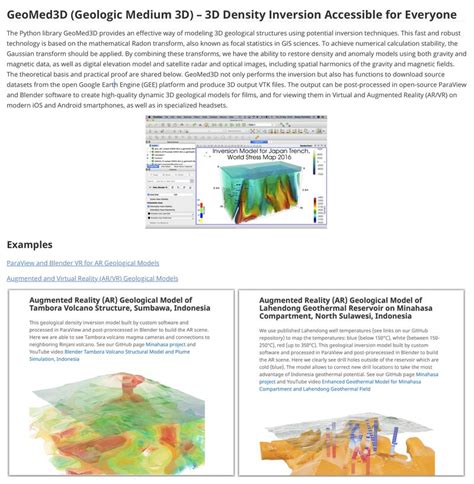 Geomed3d Geologic Medium 3d 3d Density Inversion Accessible For… Alexey Pechnikov