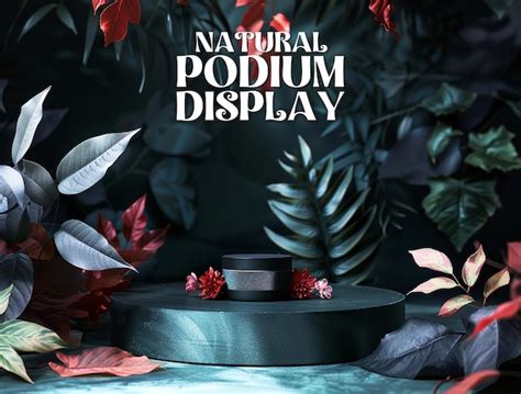 자연의 배경에 빈 포디움 디스플레이 프리미엄 Psd 파일
