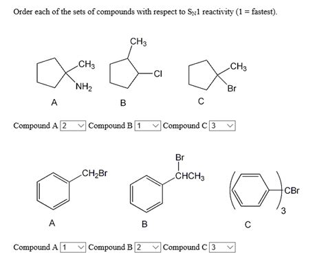 Solved Order Each Of The Sets Of Compounds With Respect To