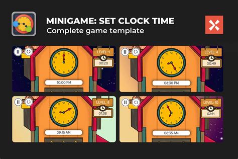 Set Clock Time Game Template 20