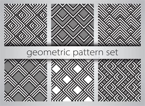 Seamless Geometric Vector Pattern With Shapes Overlaping Each Other In