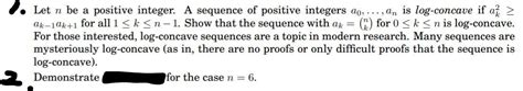 Solved Let N Be A Positive Integer A Sequence Of Chegg